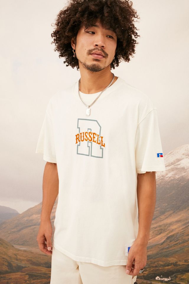 Russell Athletic UO Exclusive Ecru Layered Varsity T-Shirt | Urban ...