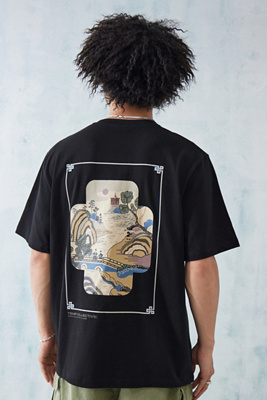 Temp Collective UO Exclusive Black Village T-Shirt | Urban Outfitters UK