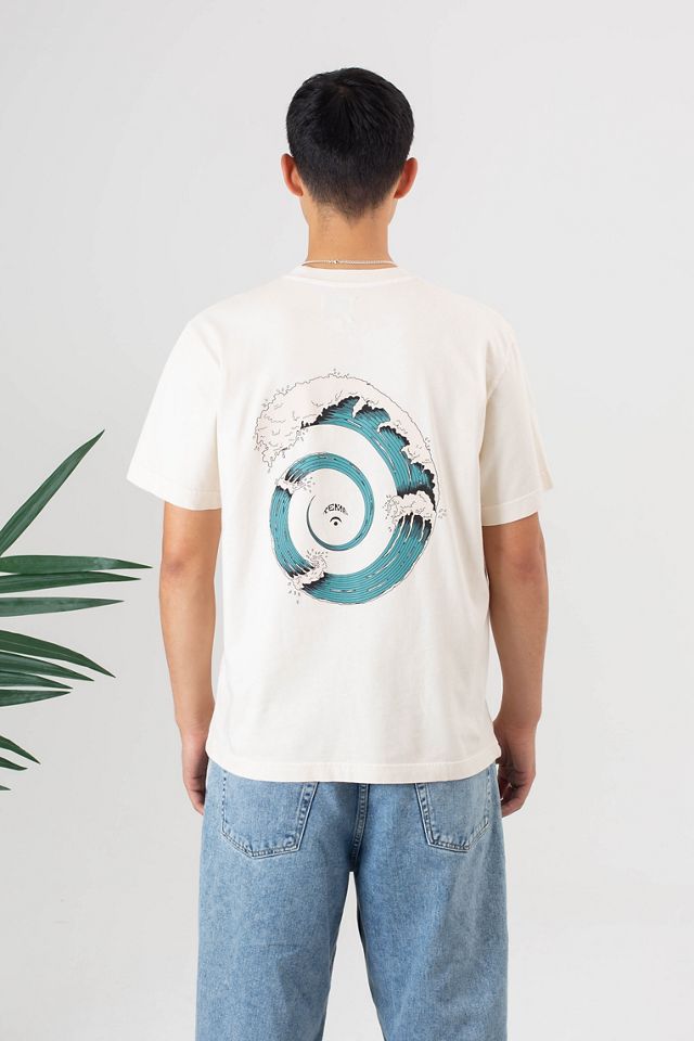 Temp Collective UO Exclusive Ecru Wave Swirl T-Shirt | Urban Outfitters UK
