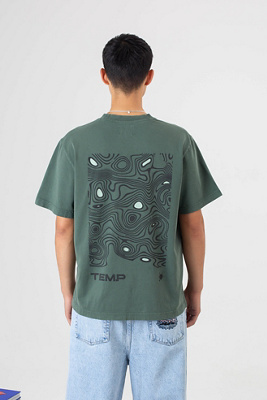 Temp Collective UO Exclusive Green Currents T-Shirt | Urban Outfitters UK