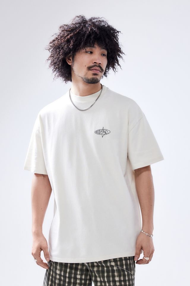 Basic Pleasure Mode UO Exclusive Blaine White T-Shirt | Urban Outfitters UK