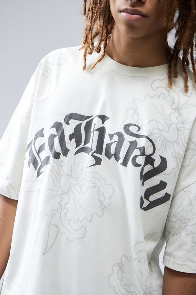 Ed Hardy UO Exclusive Washed Ecru Floral T-Shirt | Urban Outfitters UK
