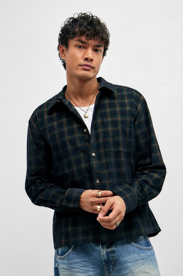 BDG Dark Green Heritage Corduroy Shirt | Urban Outfitters UK