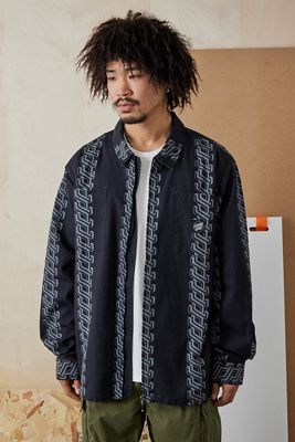 Santa Cruz UO Exclusive Monogram Stripe El Jefe Shirt | Urban Outfitters UK