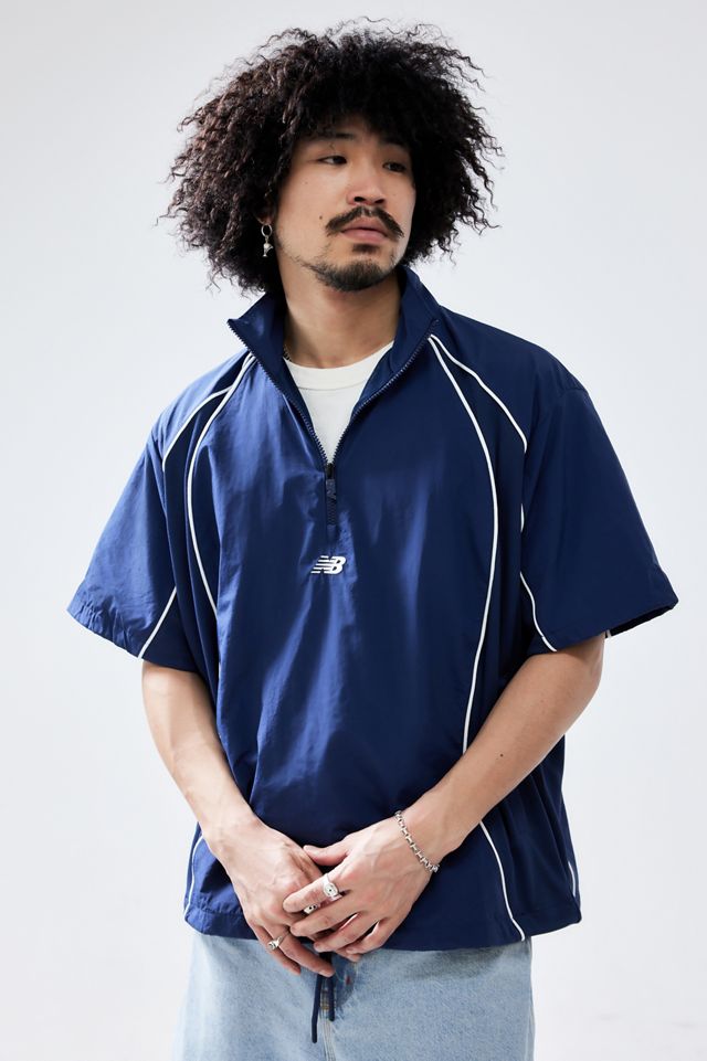 New Balance Navy Shooting Hoops Windbreaker | Urban Outfitters UK