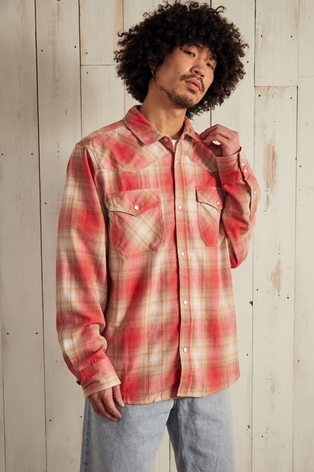 BDG Red Western Flannel Shirt | Urban Outfitters UK
