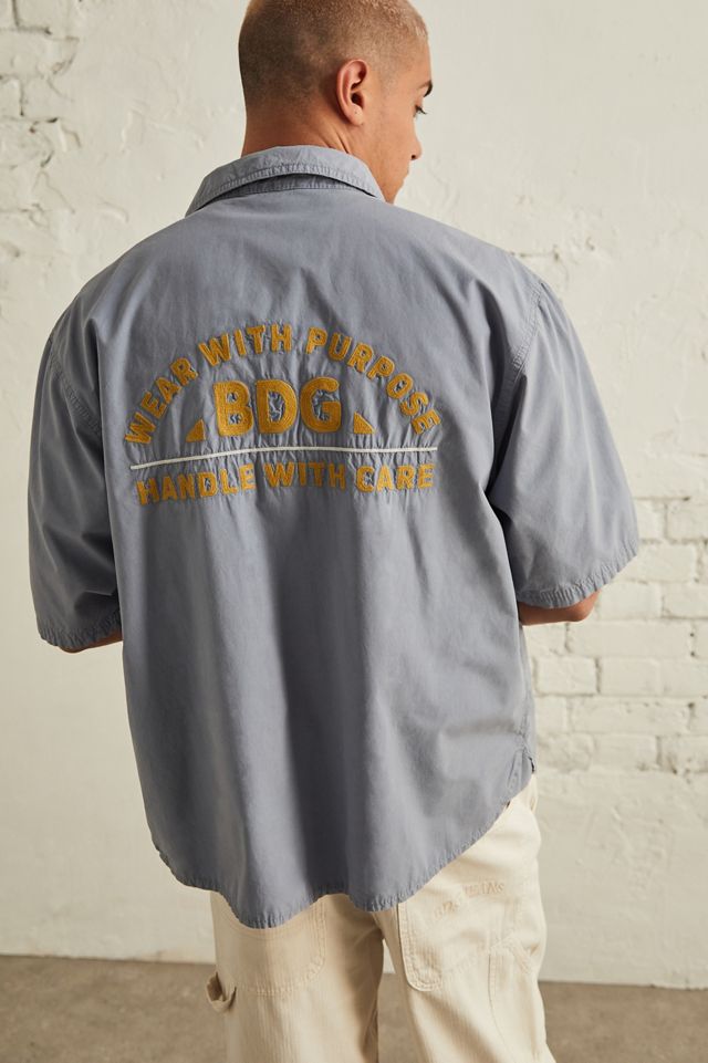 BDG Blue Utility Shirt | Urban Outfitters UK