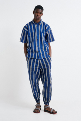 Mojo Kojo Blue Print Button-Through Souvenir Shirt | Urban Outfitters UK