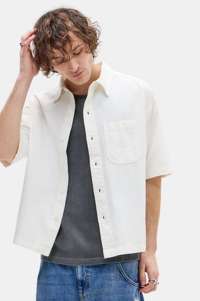 BDG Einfarbiges Weißes Arlo Hemd | Urban Outfitters DE