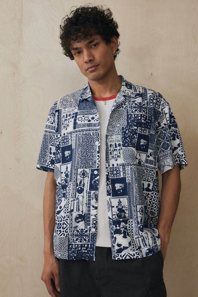 UO Tile Print Shirt | Urban Outfitters UK