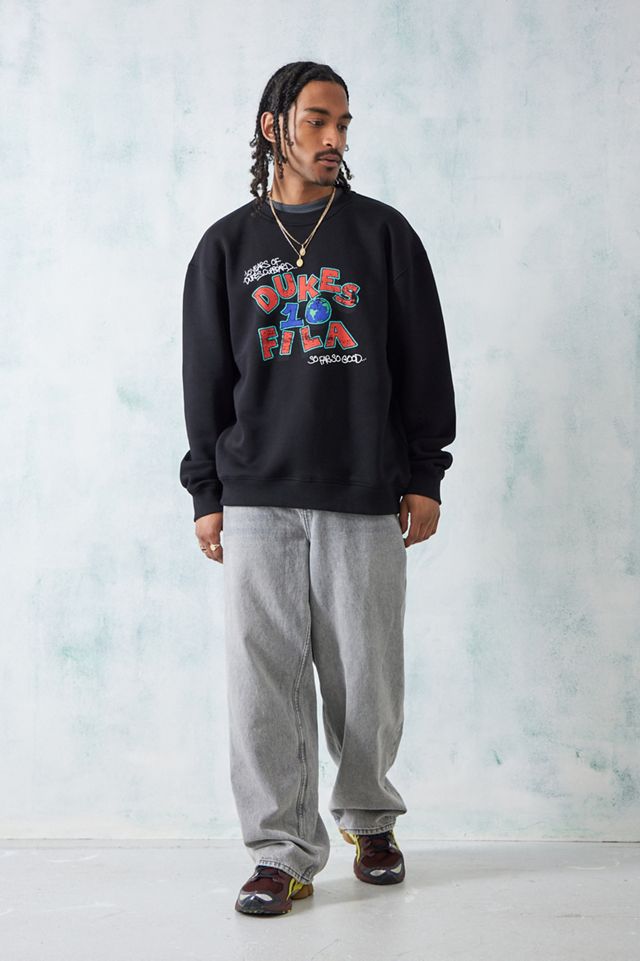 FILA x Dukes Cupboard UO Sudadera negra exclusiva de Daniel | Urban ...