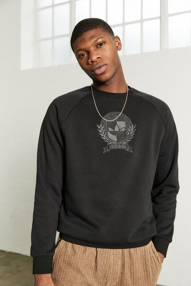 adidas Black Collegiate Crest Sweatshirt | Urban Outfitters UK