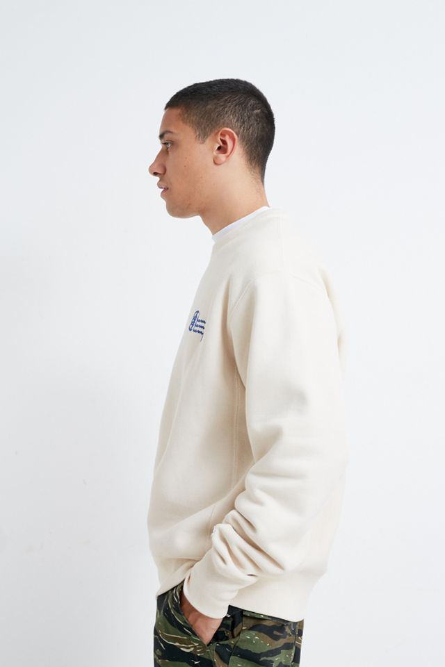Champion Triple Script Ecru Crew Neck Sweatshirt | Urban Outfitters UK