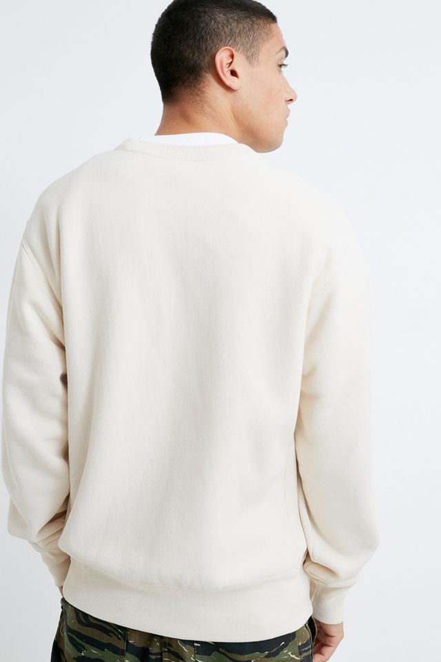 Champion Triple Script Ecru Crew Neck Sweatshirt | Urban Outfitters UK