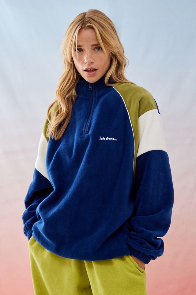 iets frans... Navy Mock Neck Fleece | Urban Outfitters FR