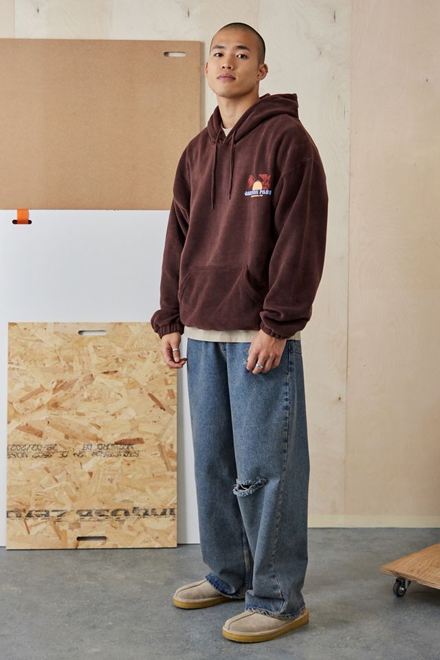 UO Brown Canyon Landscape Fleece Hoodie | Urban Outfitters UK