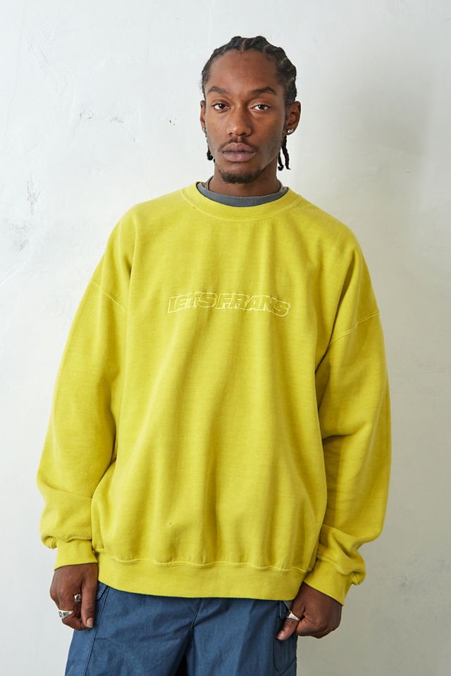iets frans... Chartreuse Embroidered Sweatshirt | Urban Outfitters UK