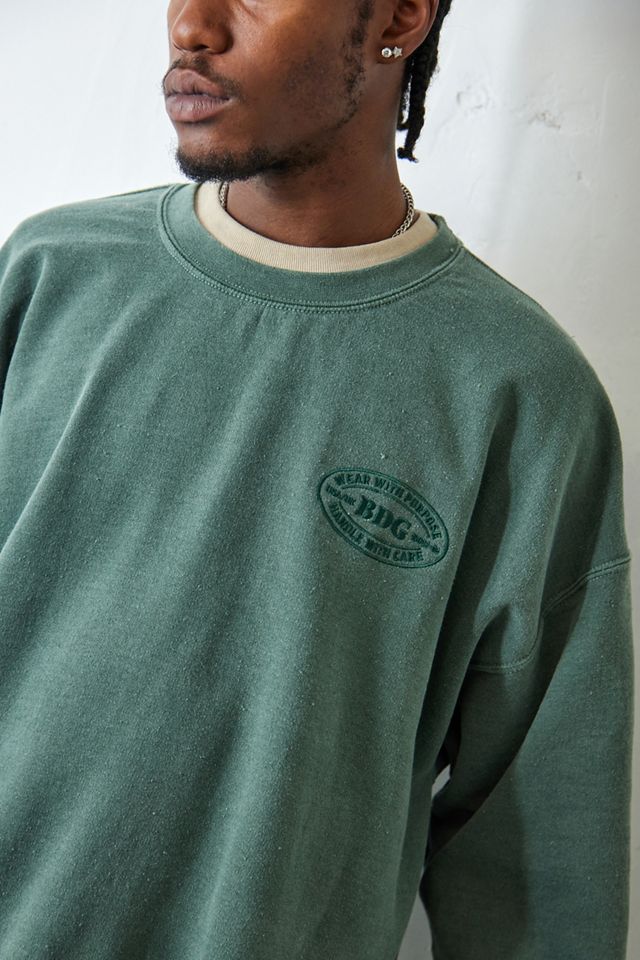 BDG Green Wear With Purpose Sweatshirt | Urban Outfitters UK