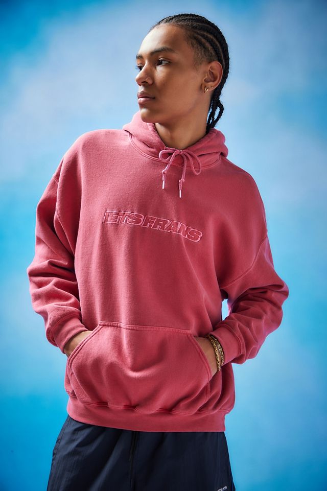 iets frans... Red Big Embroidered Logo Hoodie | Urban Outfitters UK