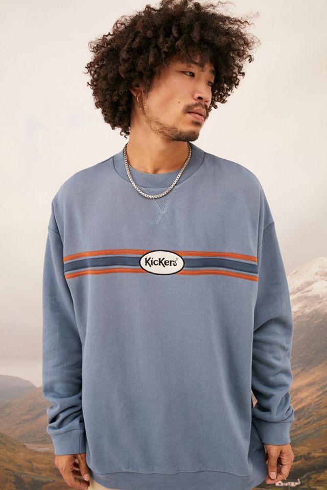 Kickers Dusty Blue Motive Crew Neck Sweatshirt | Urban Outfitters UK