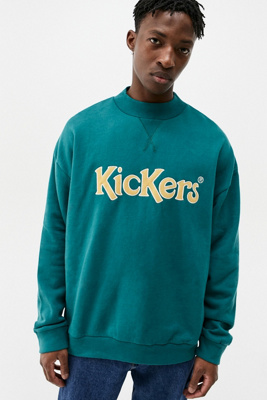 Kickers UO Exclusive Green Mock Neck Sweatshirt | Urban Outfitters UK
