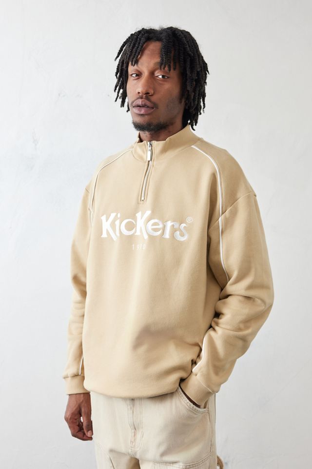 Kickers UO Exclusive Almond Piped Quarter-Zip Sweatshirt | Urban ...