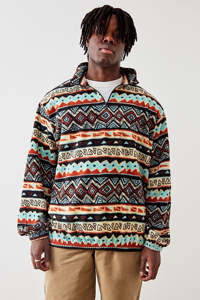 UO Nomad Geometric Mock Neck Fleece | Urban Outfitters UK UO Nomad Geometric Mock Neck Fleece | Urban Outfitters UK