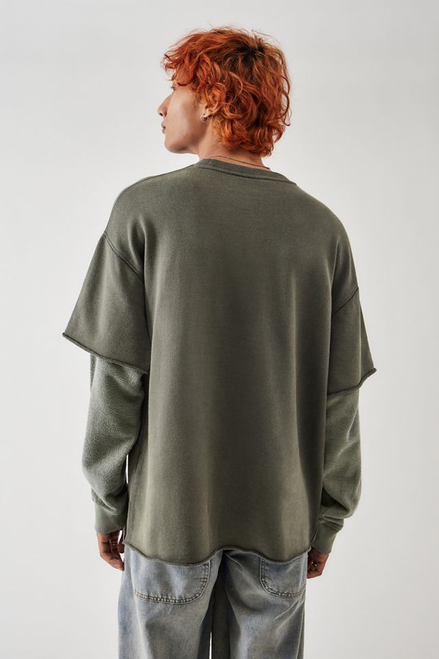BDG Textured Double Layered Sweatshirt | Urban Outfitters UK