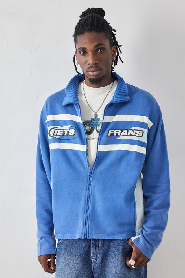 iets frans... Blue Motocross Track Top | Urban Outfitters UK