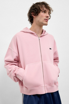 iets frans... Pink Cropped Zip-Through Hoodie | Urban Outfitters UK