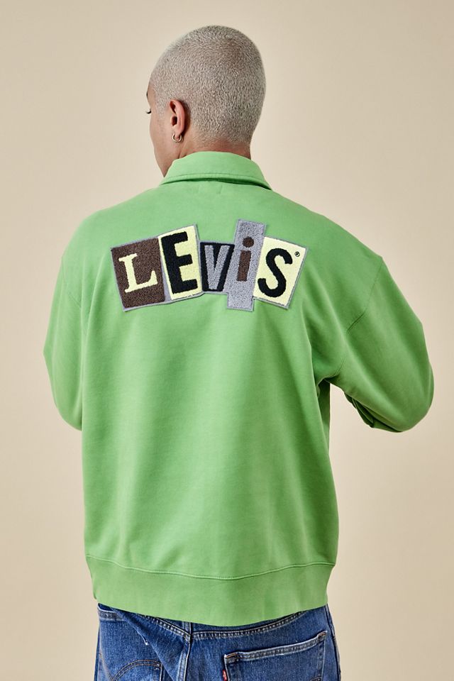 Levi's Green Jade Half-Zip Fleece | Urban Outfitters UK