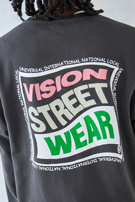 Vision Street Wear - Sweatshirt à logo déformé encadré noir | Urban ...