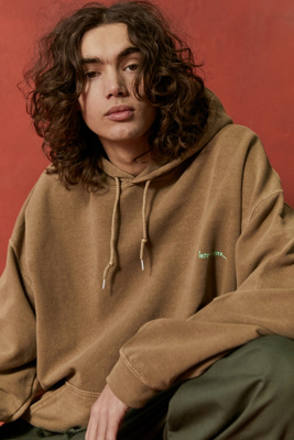 iets frans... Tan Embroidered Logo Hoodie | Urban Outfitters UK