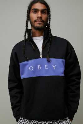 OBEY Ian Mock Neck Jumper | Urban Outfitters UK