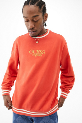 GUESS UO Exclusive Red Striped Sweatshirt | Urban Outfitters UK