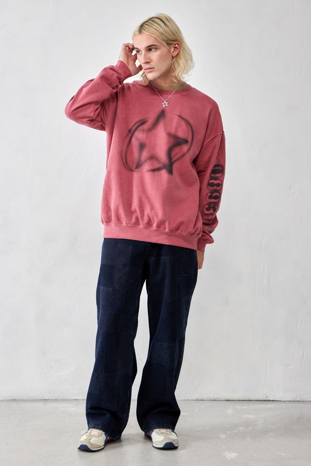 UO Red Life Is Good Sweatshirt | Urban Outfitters UK