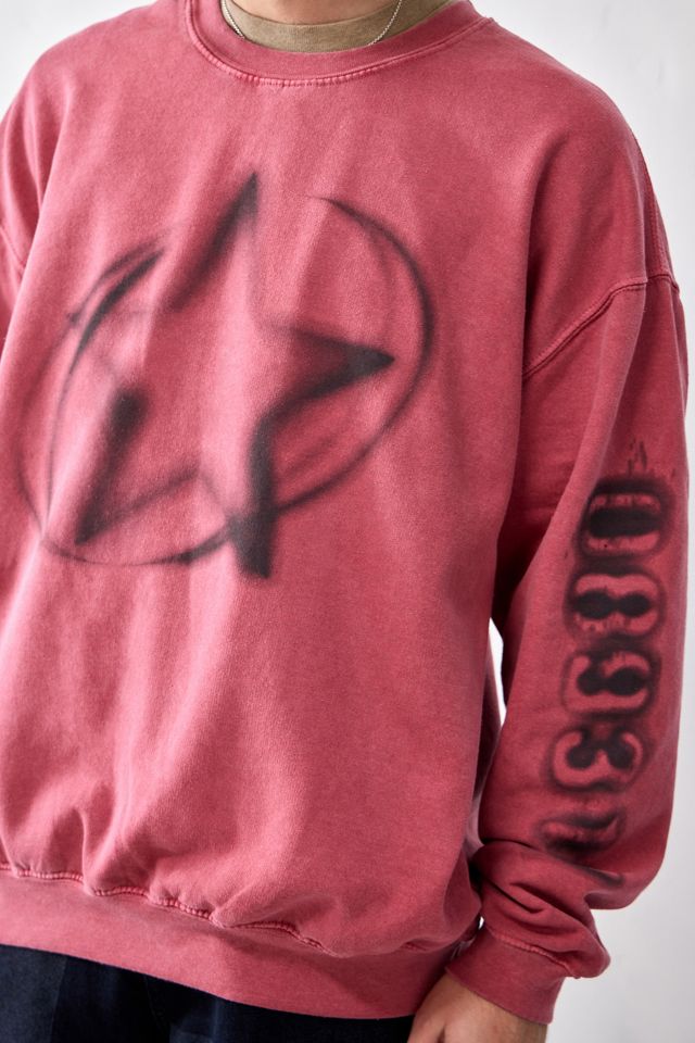 UO Red Life Is Good Sweatshirt | Urban Outfitters UK