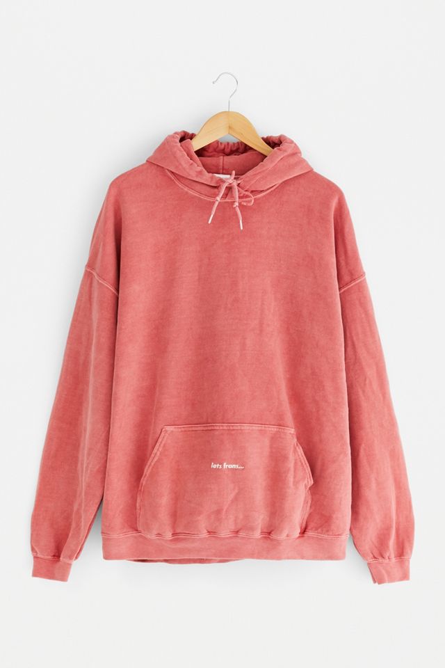 iets frans… Men’s Overdyed Raspberry Hoodie | Urban Outfitters UK