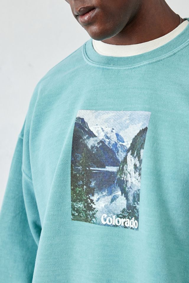 UO Blue Colorado Print Sweatshirt | Urban Outfitters UK