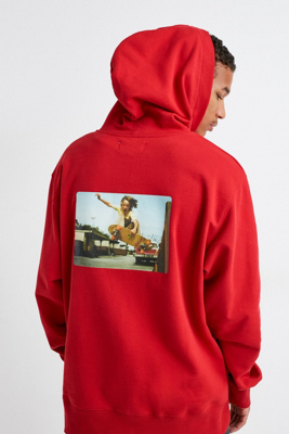 Tony Hawk UO Exclusive Samba Highman Photo Red Hoodie | Urban Outfitters UK