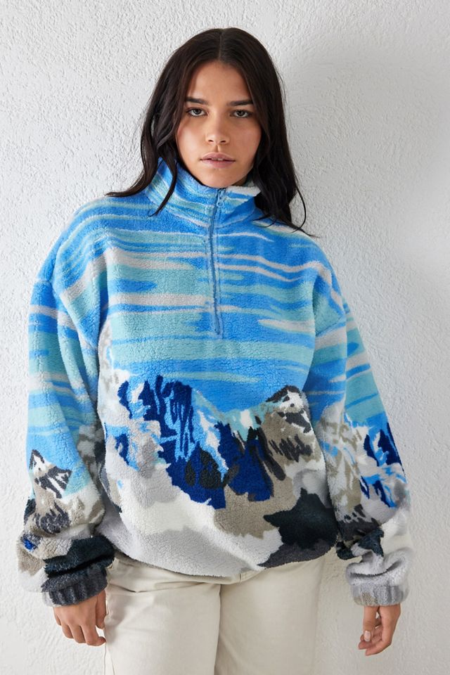 UO Mountain Borg Mock Neck Fleece | Urban Outfitters UK