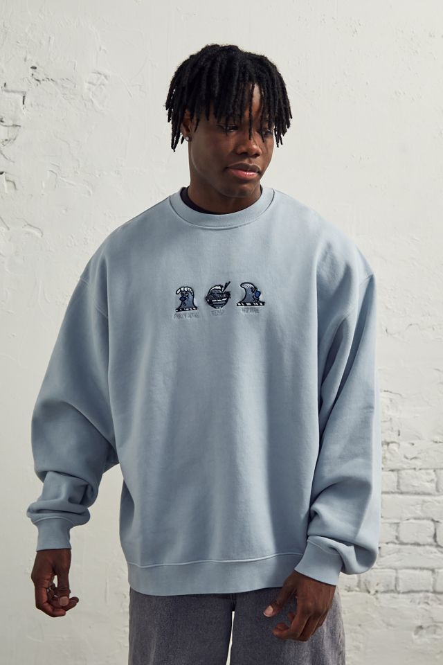 Temporary Collective UO Exclusive Dusty Blue Homage Sweatshirt | Urban ...