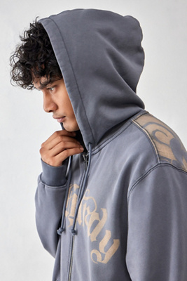 Ed Hardy UO Exclusive Photographic Print Zip-Through Hoodie | Urban ...