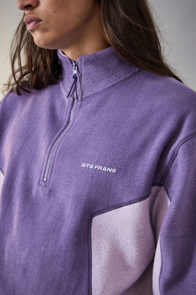 iets frans... Purple Panelled Fleece | Urban Outfitters UK