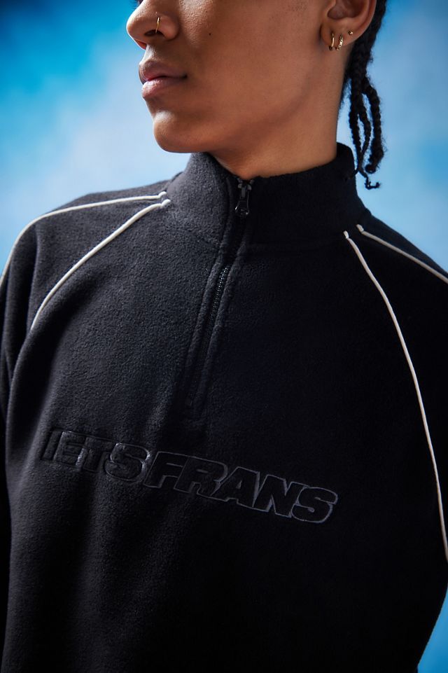 iets frans... Black Piped Panelled Fleece | Urban Outfitters UK