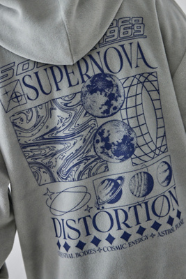 Sudadera con Capucha UO Grey Supernova Fleece | Urban Outfitters ES