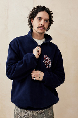 BDG Navy Chain Fleece | Urban Outfitters UK