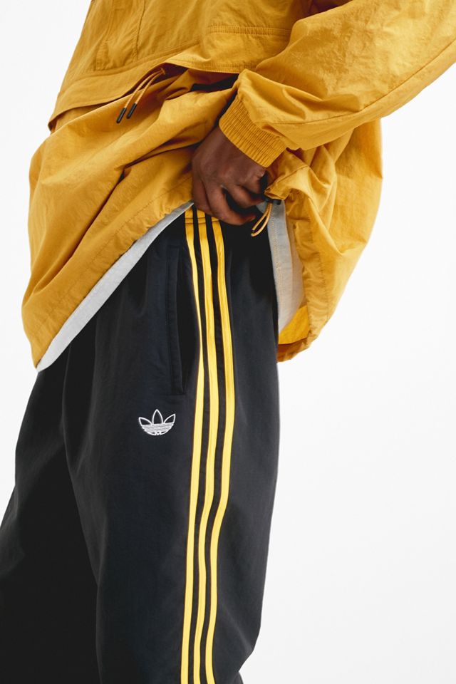 adidas Woven 3-Stripe Black Track Pants | Urban Outfitters UK