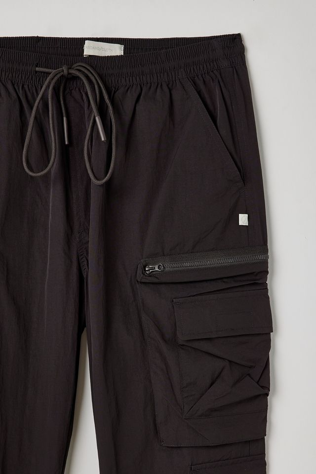 Standard Cloth Black Crinkle Nylon Cargo Pants | Urban Outfitters UK