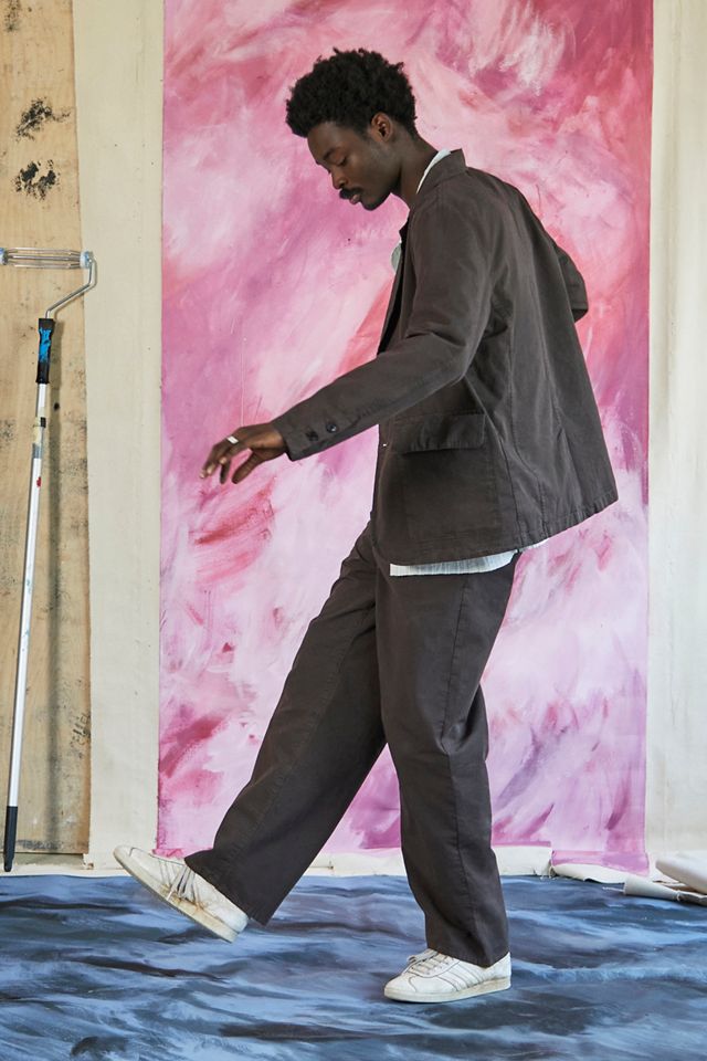 Loom Brown Seth Poplin Trousers | Urban Outfitters UK